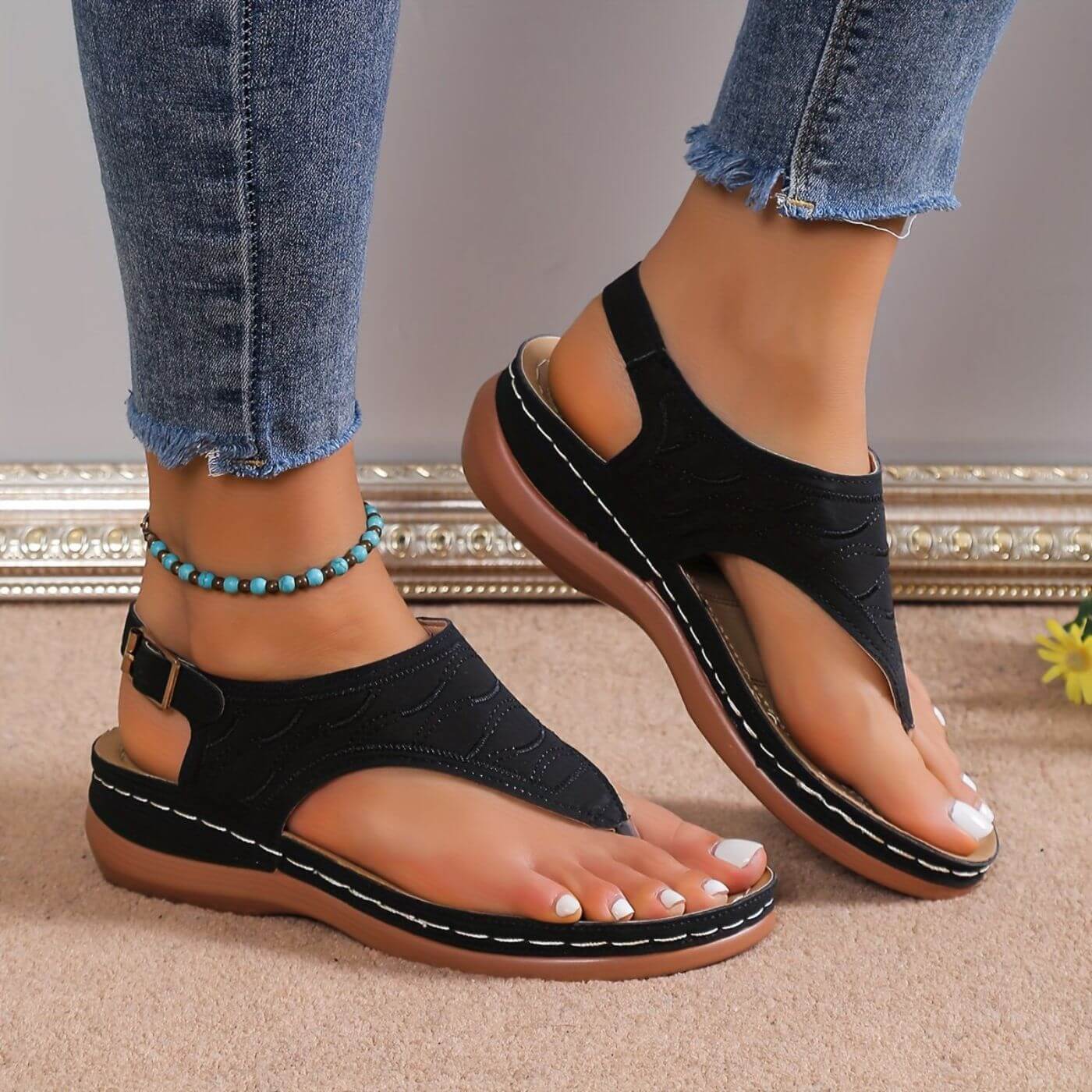 Carola™ – Komfortable Ortopediske Sandaler – Klarja Mote